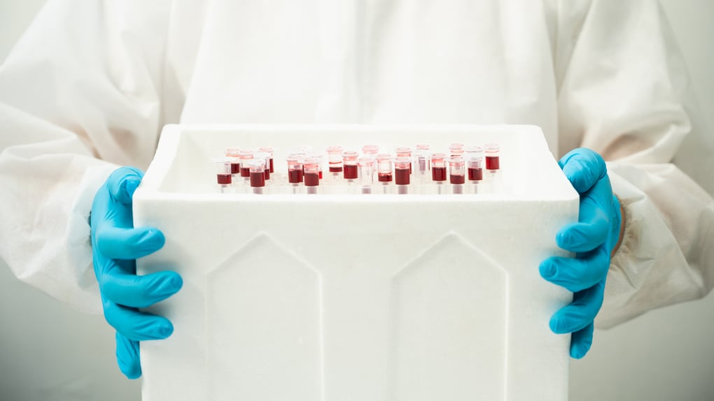 Is dried blood a biohazard?